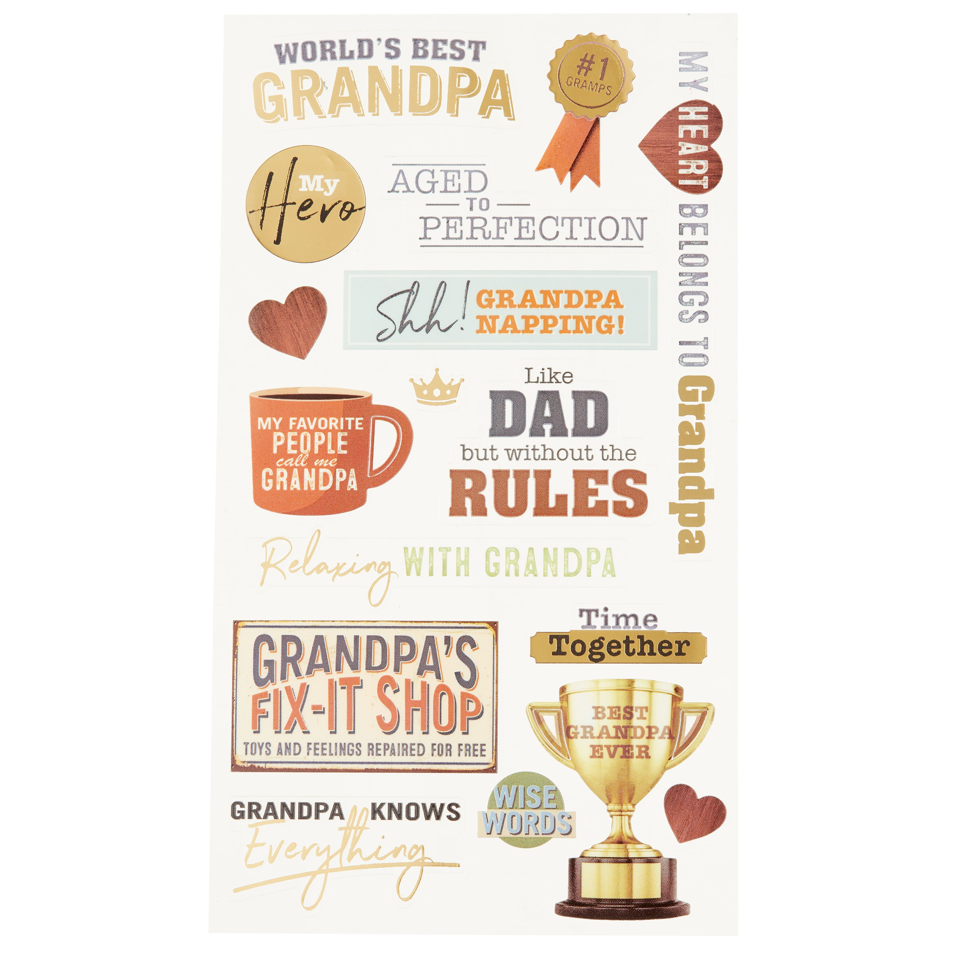 12 Pack: Grandpa Stickers by Recollections™ - Walmart.com