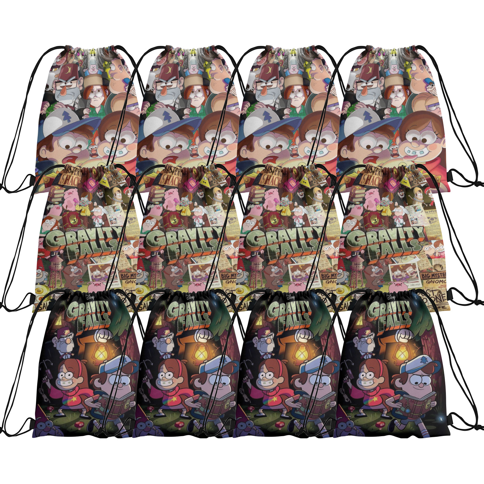 12 Pack Gravity Falls Candy Drawstring Bags – Perfect Goodie Favor Bags for Boys and Girls ...