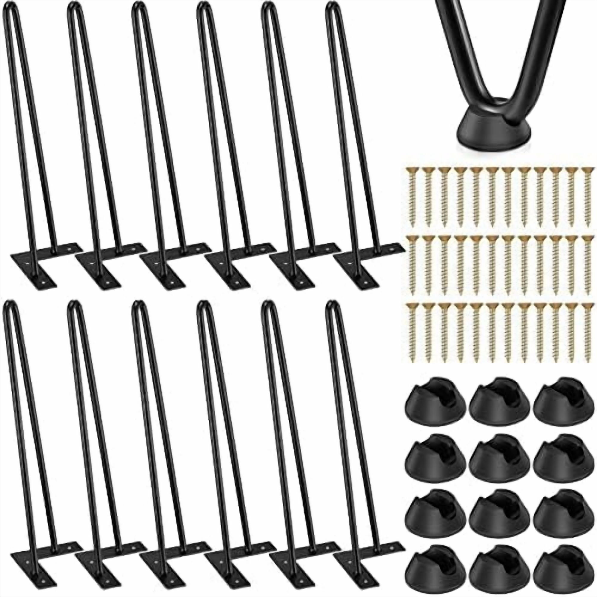 12 Pack Hairpin Legs 16 Inch Metal Table Legs Heavy Duty Desk Furniture ...