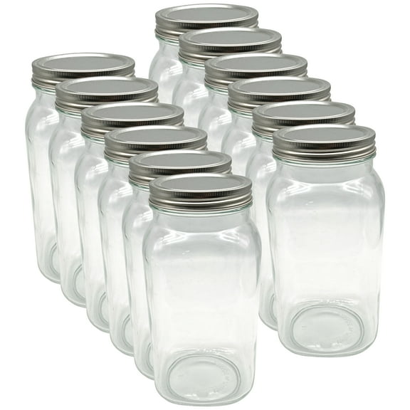 12 Oz Glass Jars Lids