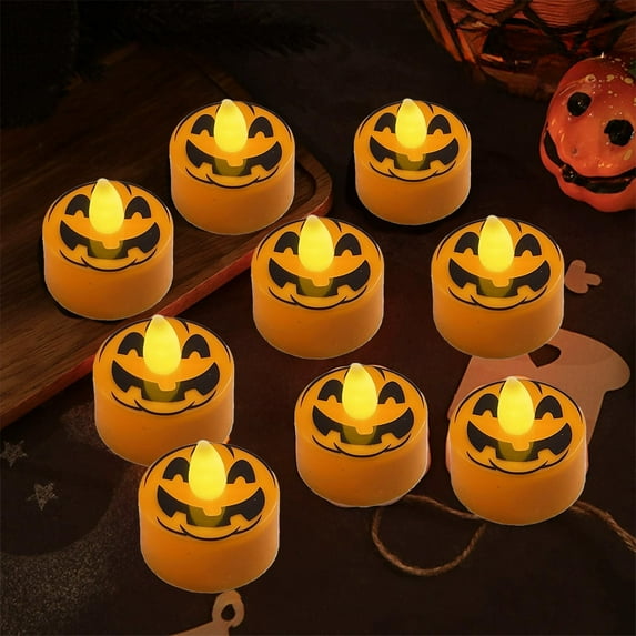 12 Pack Halloween Candle Lantern Small Tea Candle Pumpkin Spider ...