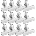 12 Pack Heavy Duty 3-Inch Stainless Steel Bulldog Clips - Large Metal ...