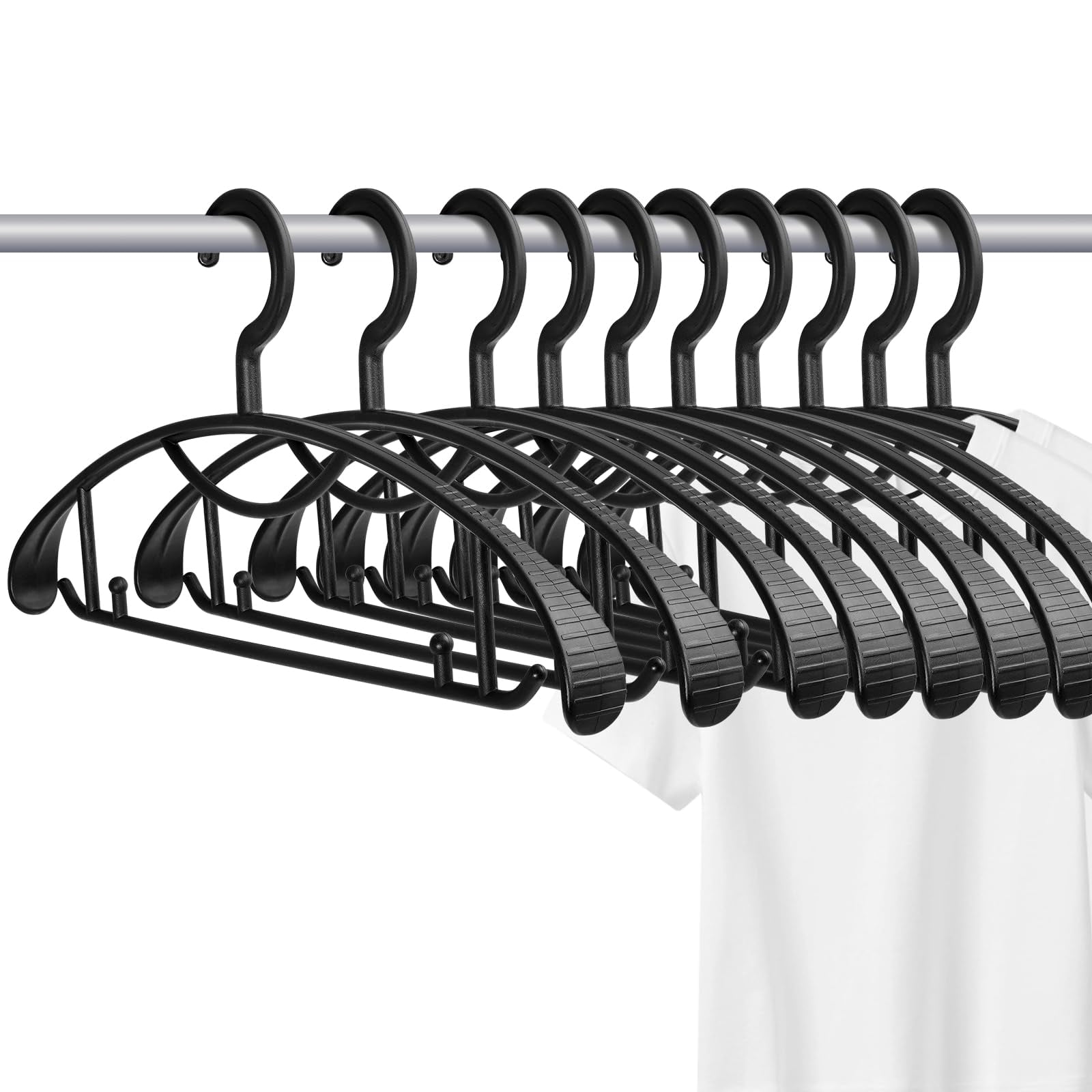 12 Pack Heavy Duty Magic Hangers for Clothes, Space Saver Closet ...
