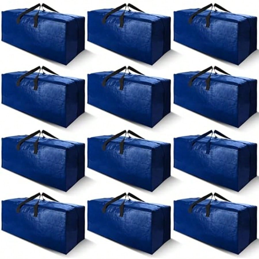 12 Pack Heavy Duty Moving Bags with Backpack Straps - Strong Handles ...