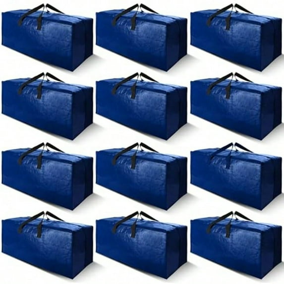 12 Pack Heavy Duty Moving Bags with Backpack Straps - Strong Handles ...