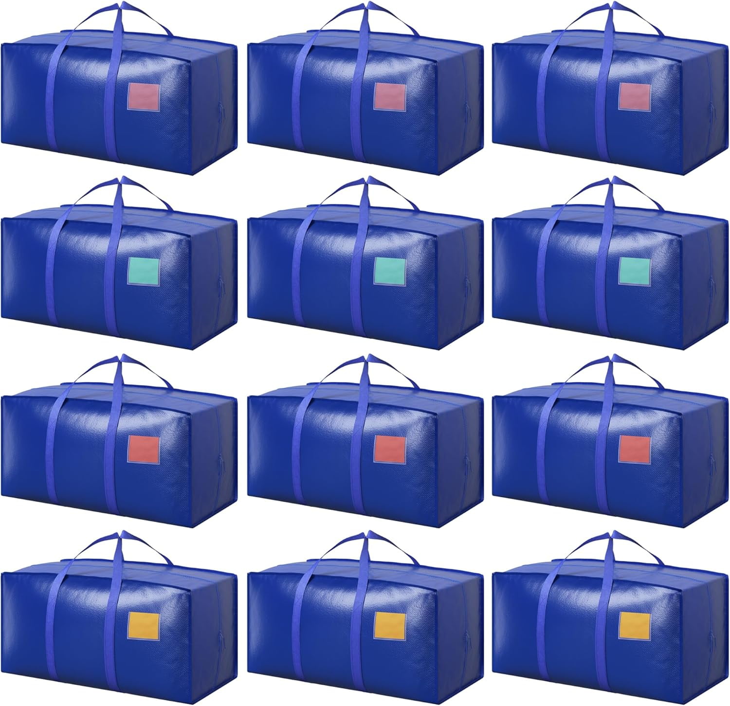 12 Pack Heavy Duty Moving Bags with Reinforced Zipper & Wide Handles ...