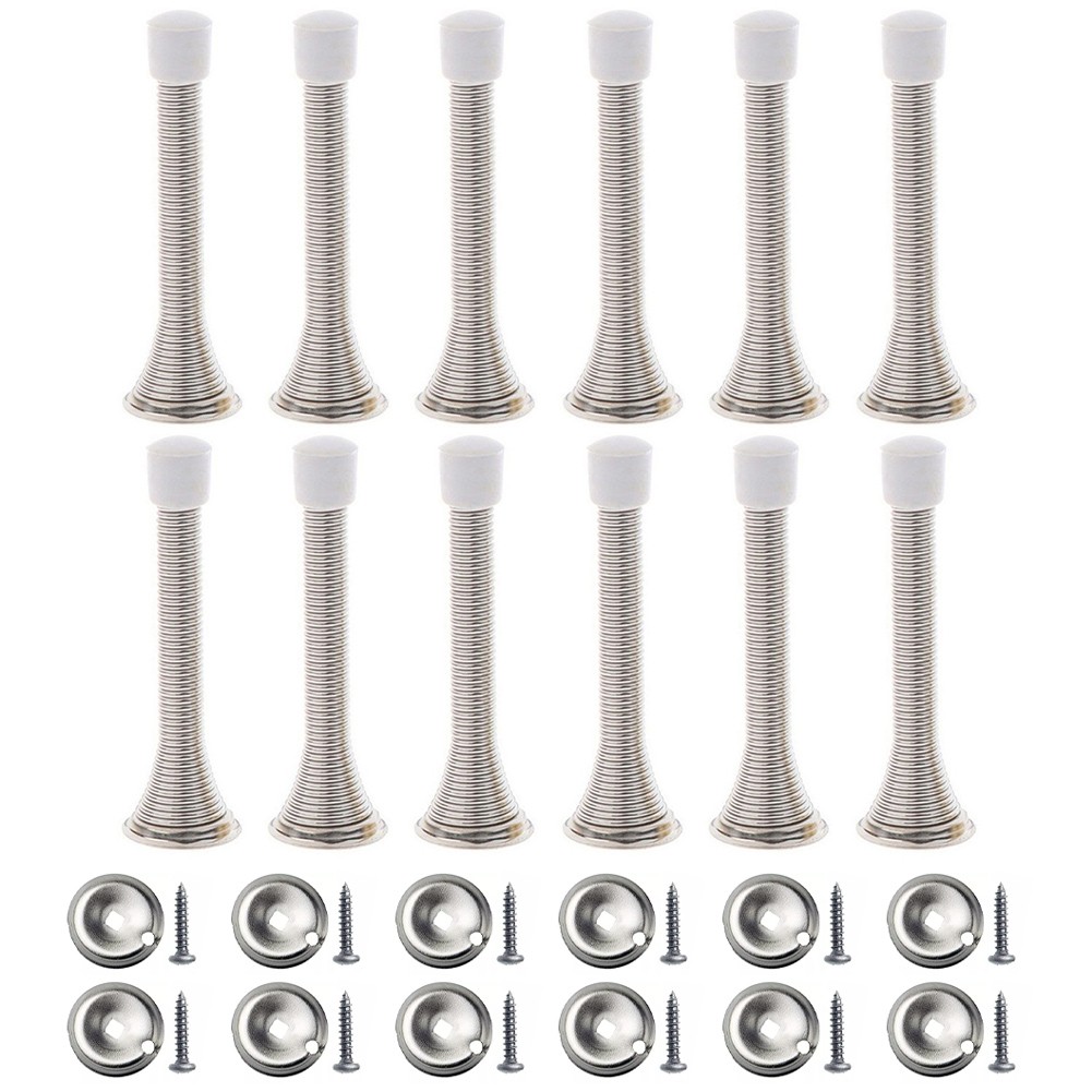 12-Pack Heavy Duty Spring Door Stops - Protect Your Doors And Wall with ...