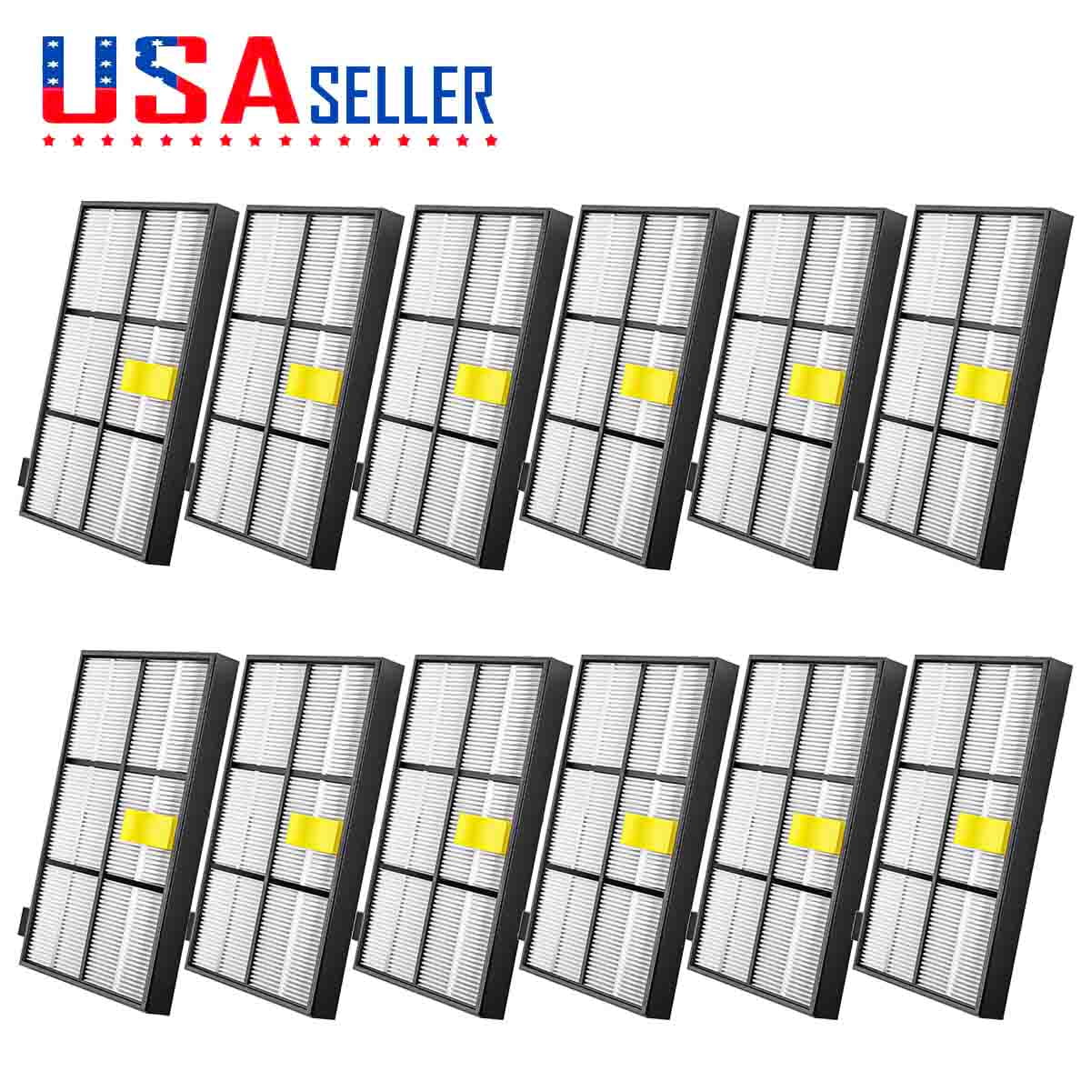 12 Pack Hepa Filter Filters Replacement For irobot Roomba 800 series ...