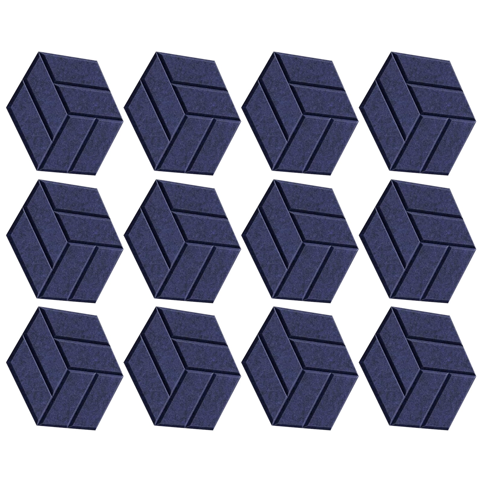 12 Pack Hexagonal Acoustics Foam Wall Panels Soundproof Wall Panels ...