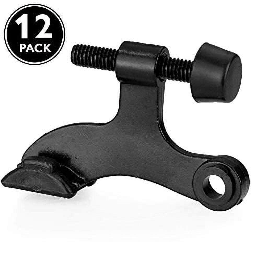 12 Pack Hinge Pin Black Door Stops -Heavy Duty Adjustable Door Stopper ...