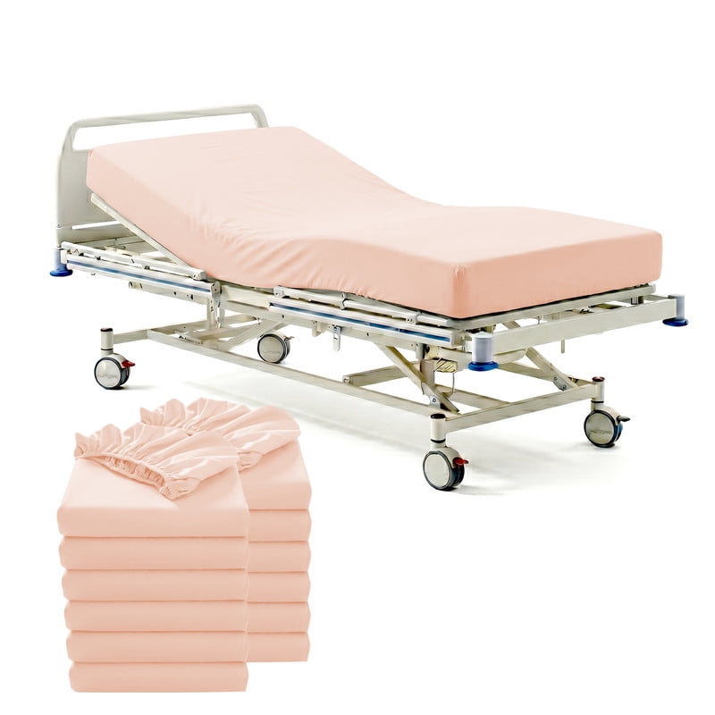 12 Pack Hospital Bed Fitted Sheets 36" x 80" x 14" Deep – 100% Egyptian ...