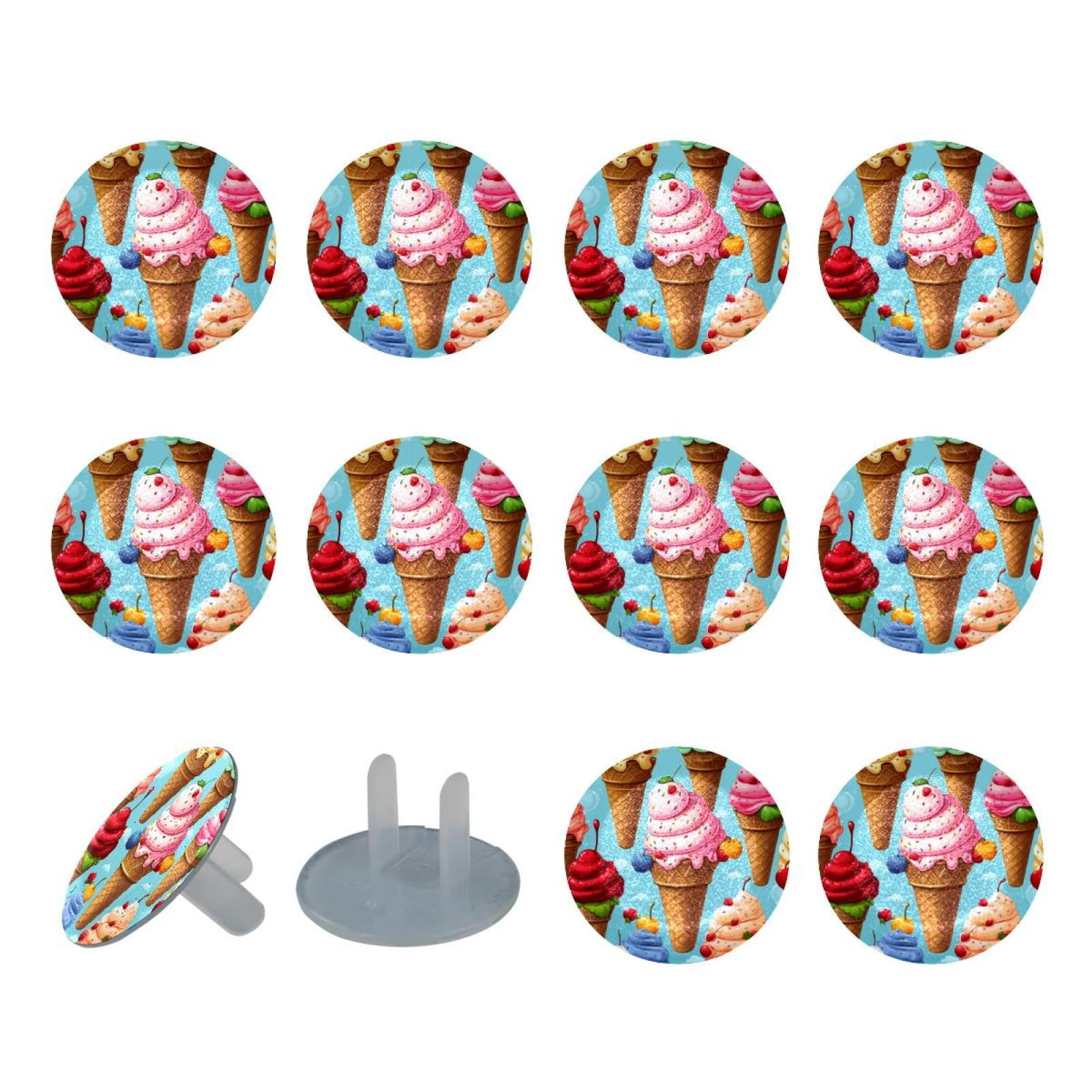12 Pack Ice Cream Outlet Covers Baby Proofing | Safe Electric Plug ...