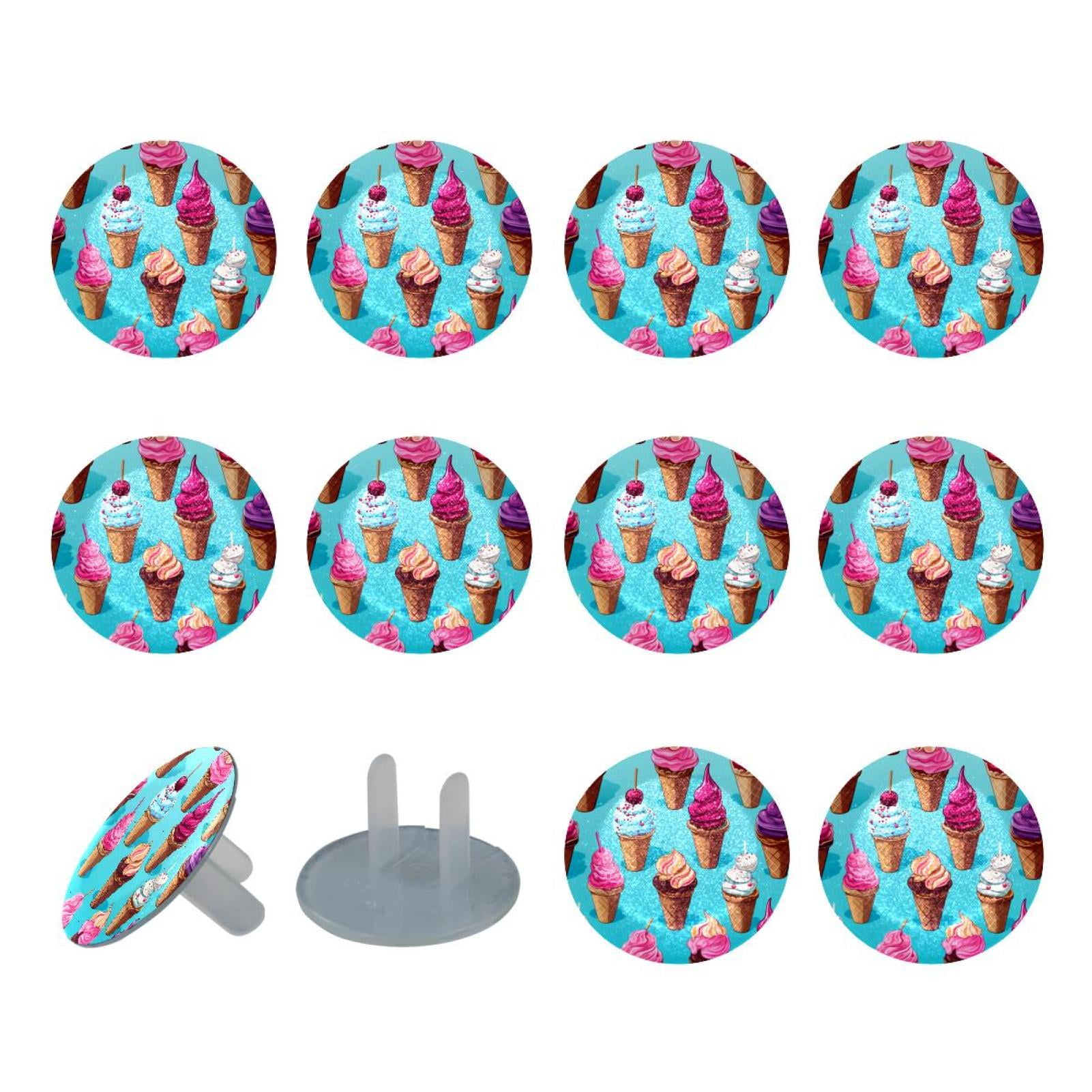 12 Pack Ice Cream Outlet Covers Baby Proofing | Safe Electric Plug ...