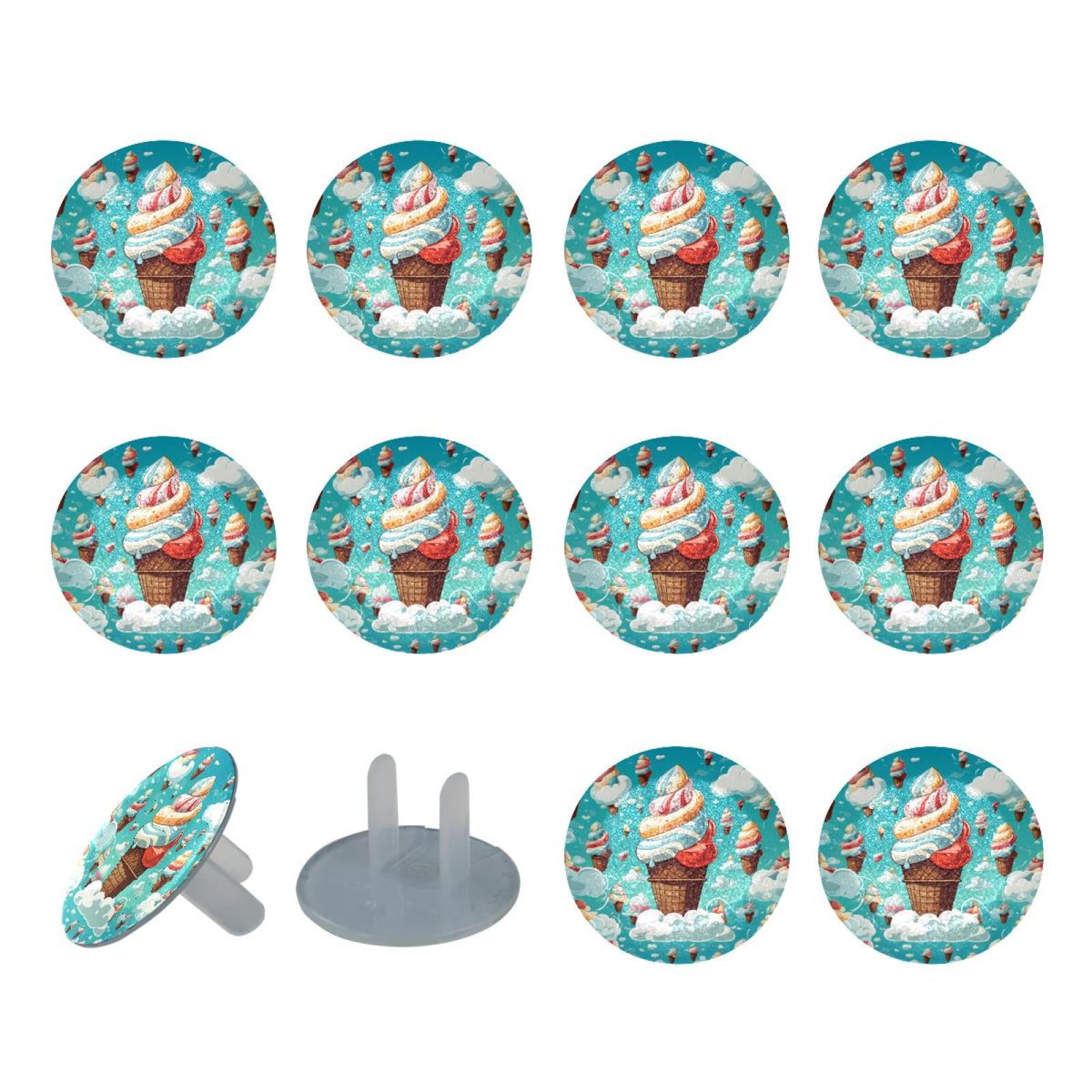 12 Pack Ice Cream Outlet Covers Baby Proofing Socket Protectors Child ...