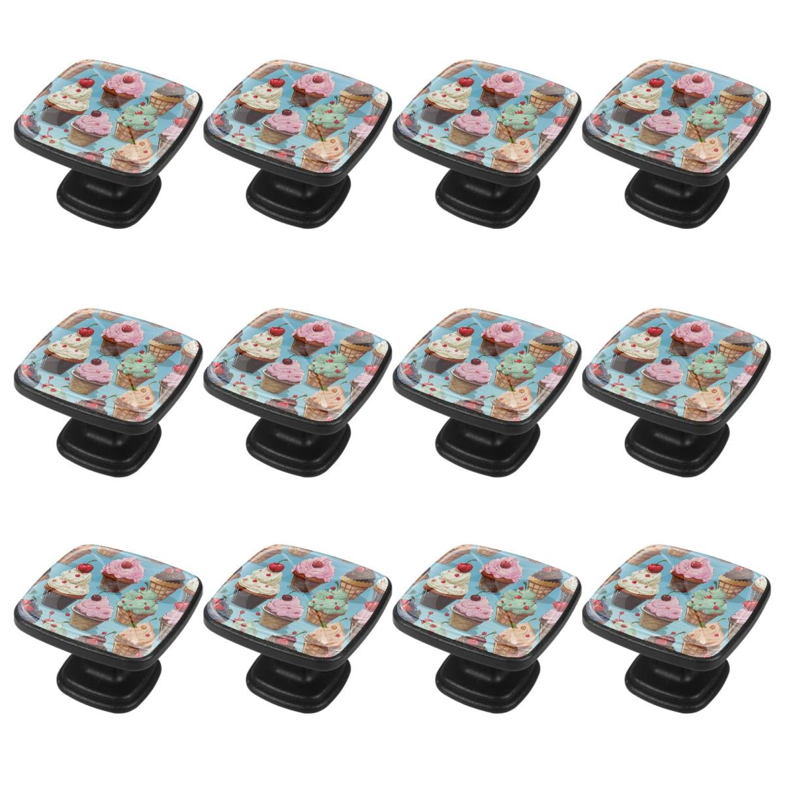 12 Pack Ice Cream Square Cabinet Knobs Kitchen Cabinet Pulls Cupboard ...