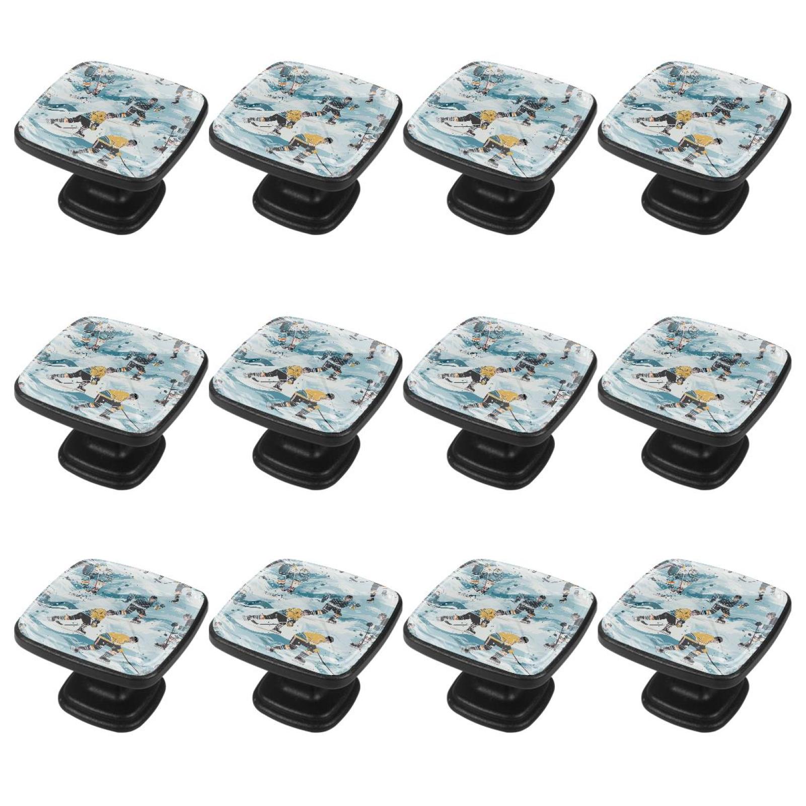 12 Pack Ice Hockey Kitchen Cabinet Square Knob Cabinet Hardware for ...