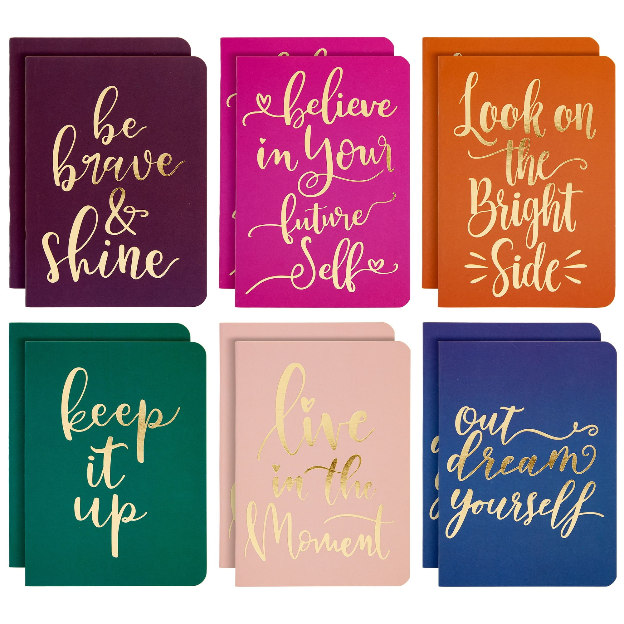 12-Pack of Inspirational Notebooks for Women, Writing, Motivation ...