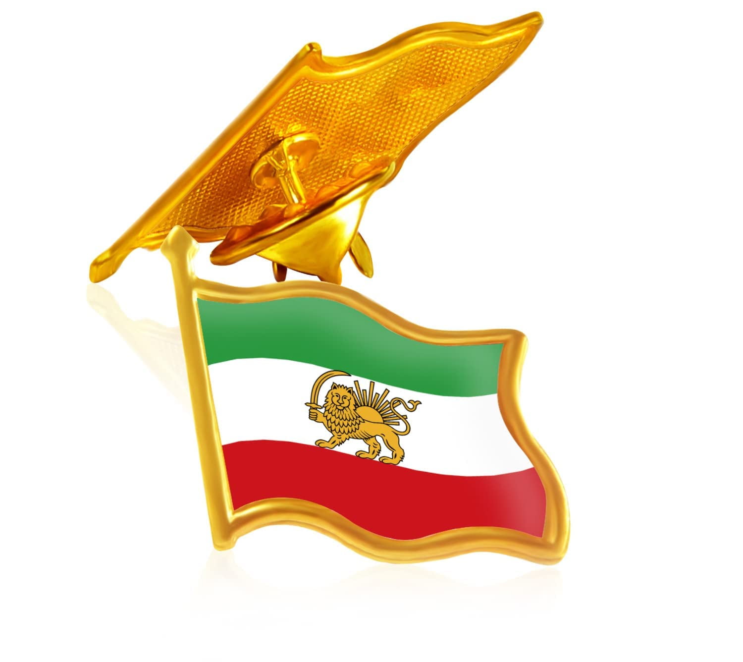 12-Pack Iran Persia Flag Lapel pins Bulk Metal Persian Iranian Lion Sun ...