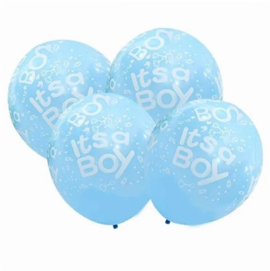 12 Pack It'S A Boy Party Balloons, Baby Shower Theme New 12" Blue ...