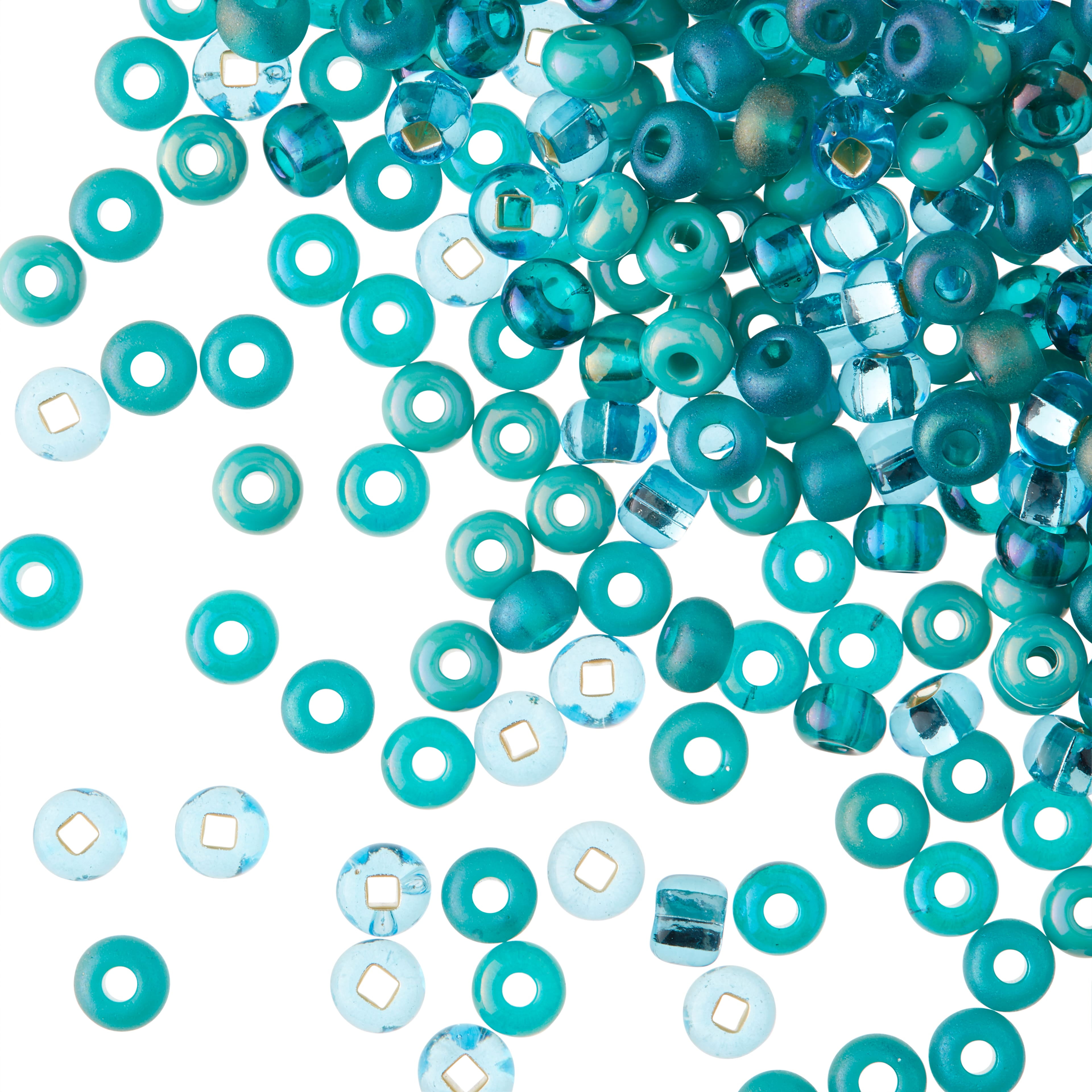 12 Pack: John Bead Retro Blue Mix Czech Glass Seed Beads, 6/0 - Walmart.com