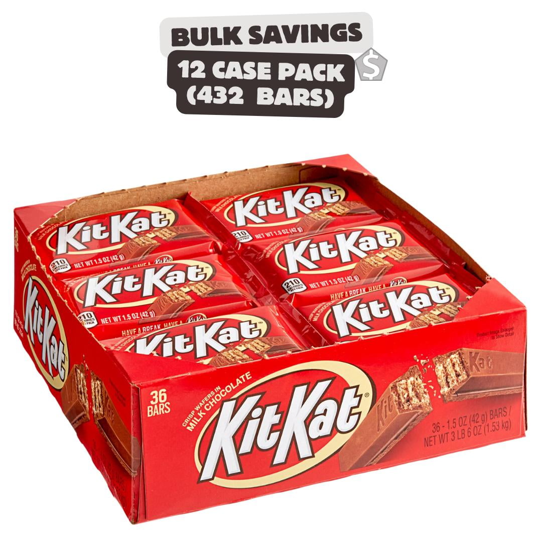12 Pack - KIT KAT Milk Chocolate Bar 1.5 oz. - 432 total bars - Walmart.com
