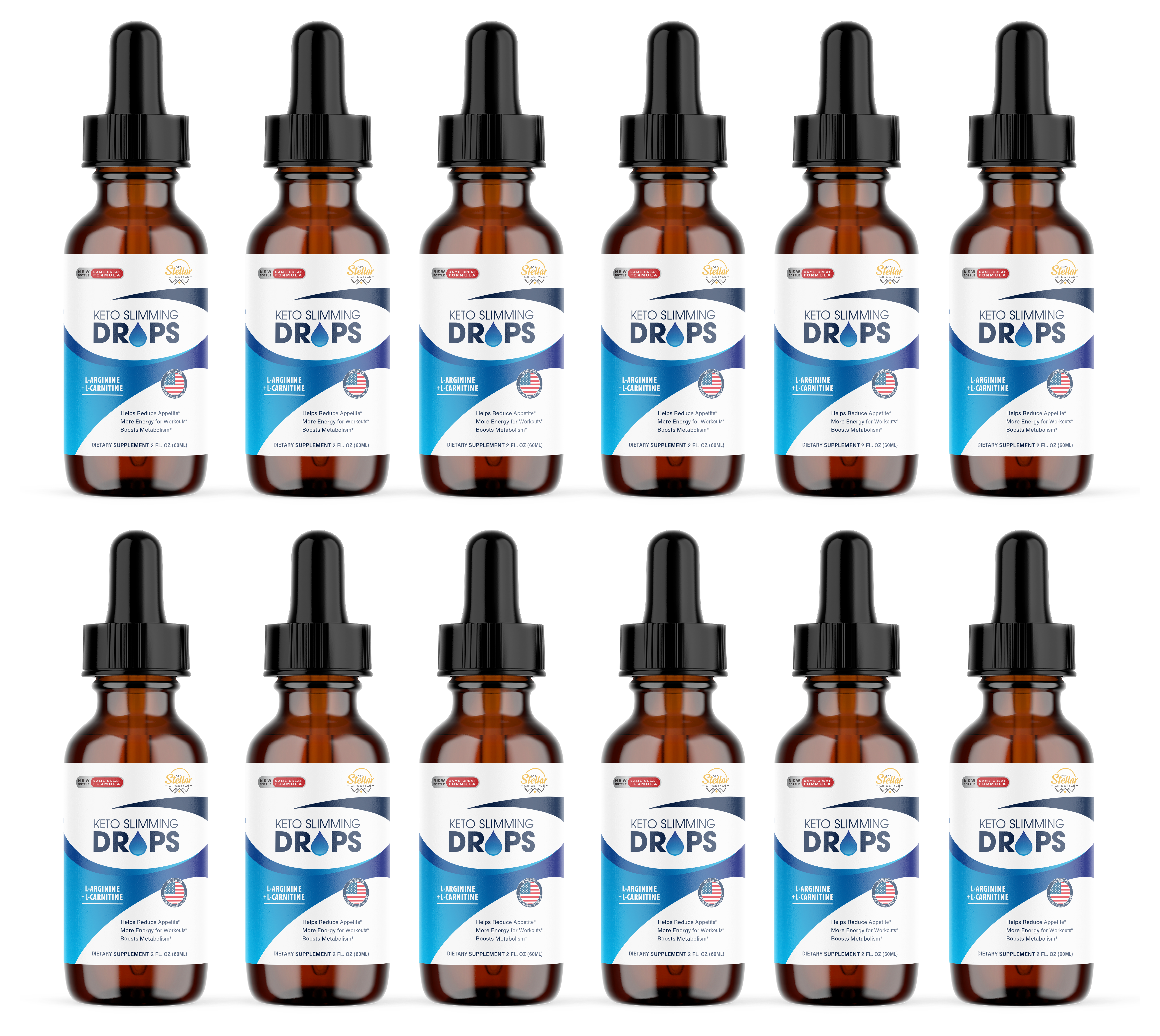 12 Pack Keto Slimming Drops-60 ml x12 - Walmart.com