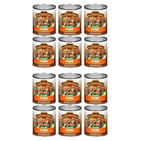 Keystone Natural Pork 28 oz Can, Gluten-Free, Long Term Survival ...