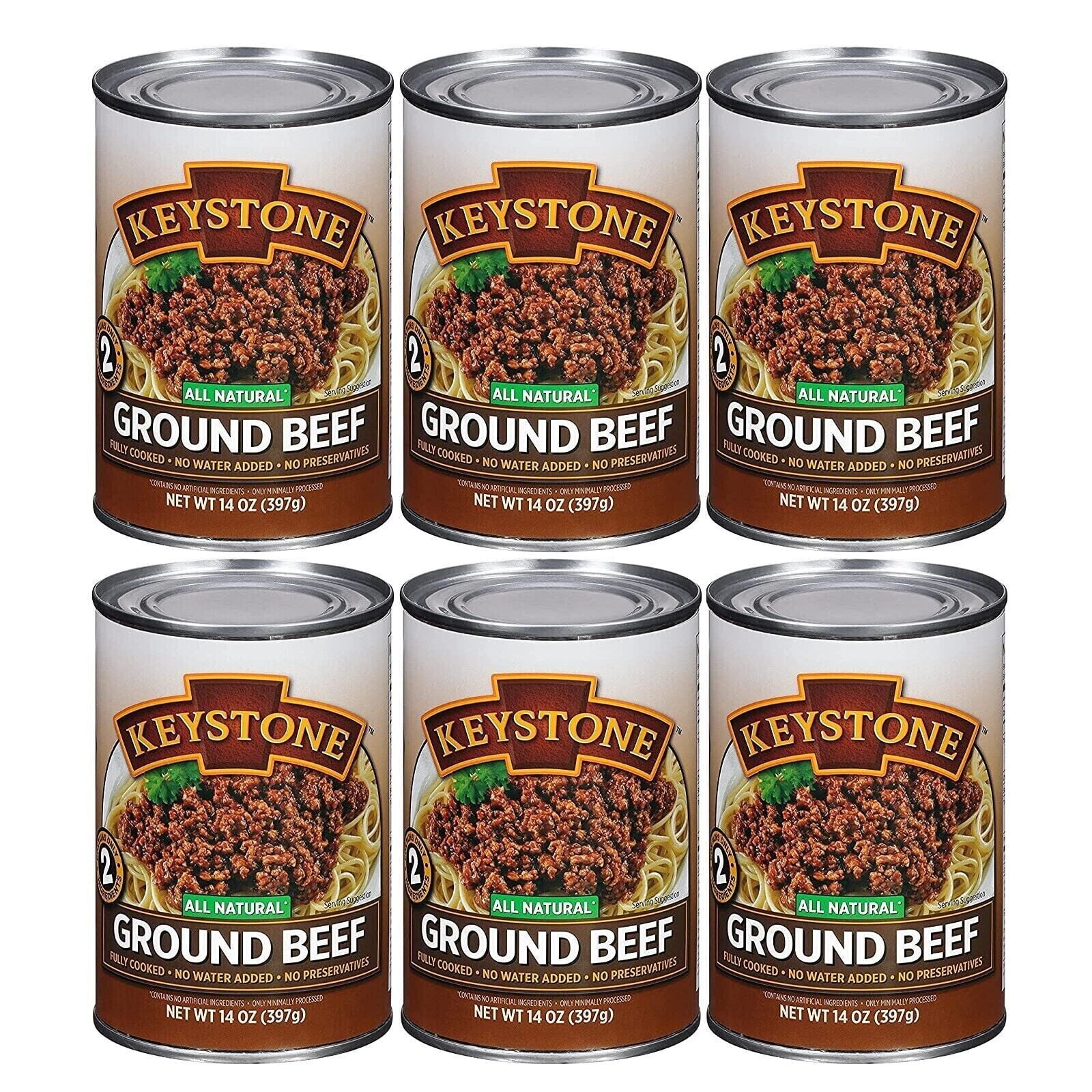 (12 Pack) Keystone Ground Beef 14 oz Can Fully Cooked, Emergency Food ...