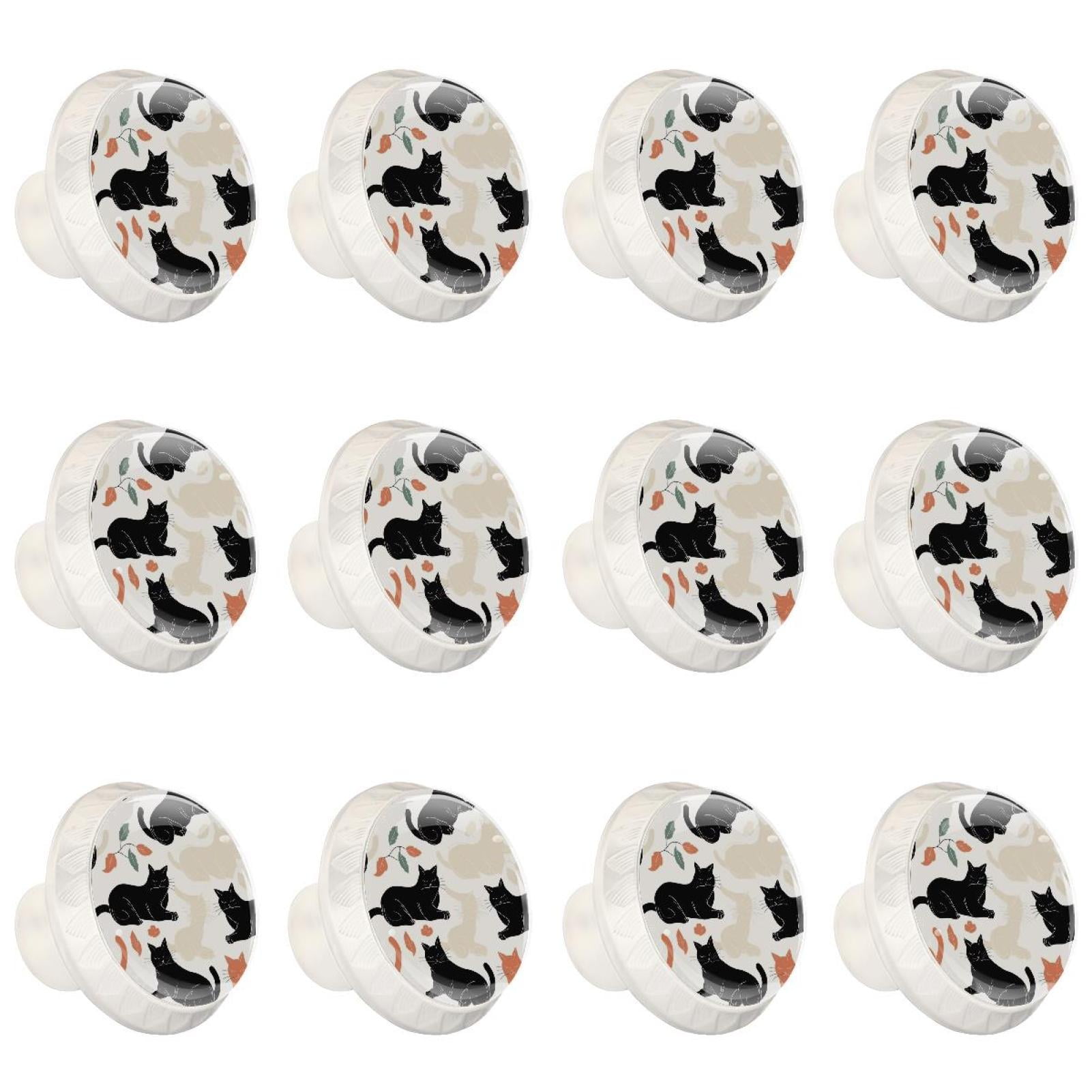 12 Pack Kitchen Cabinet Knobs Cats on a White Background Dresser Knobs ...