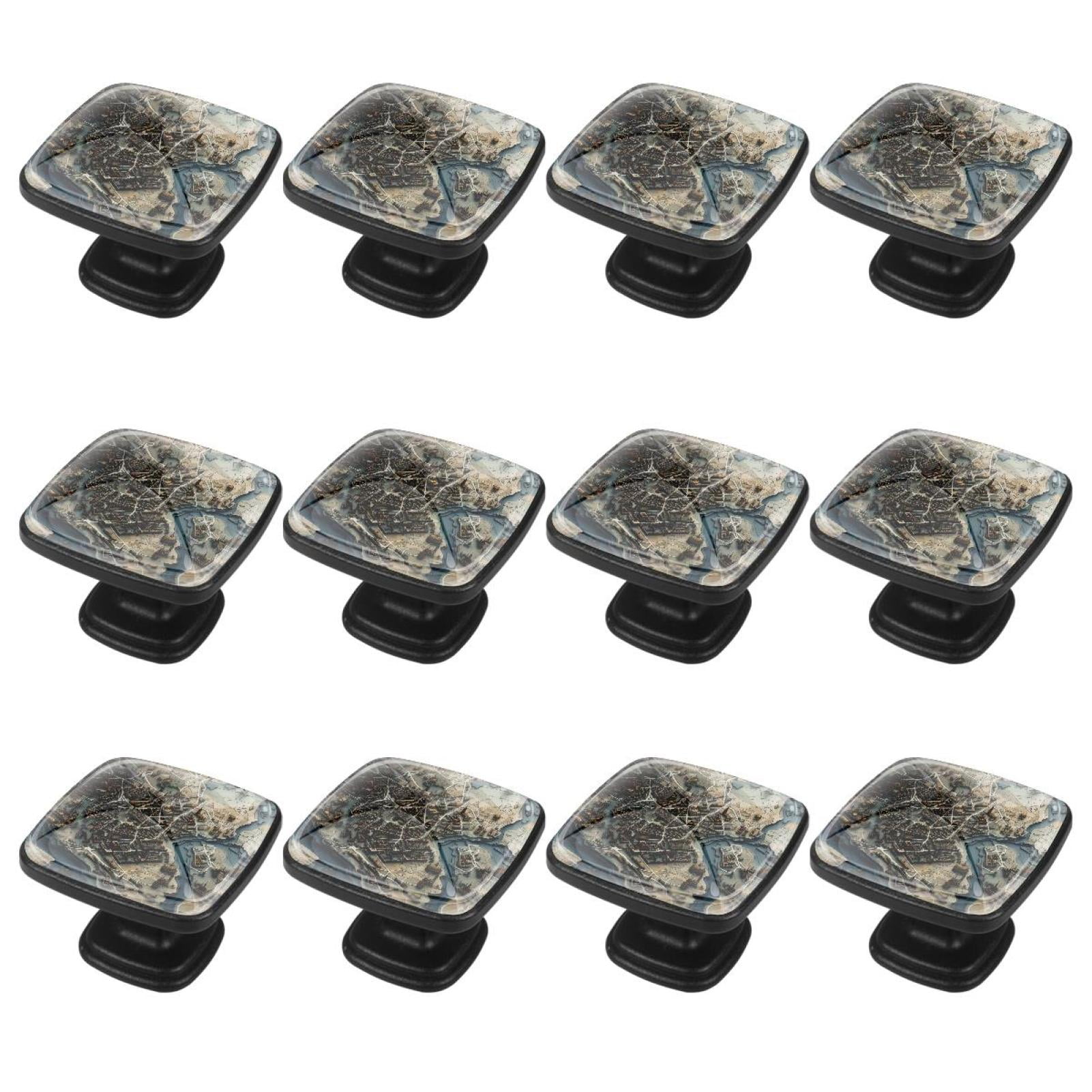 12 Pack Kitchen Cabinet Knobs Map Block Dresser Knobs Drawer Knobs ...