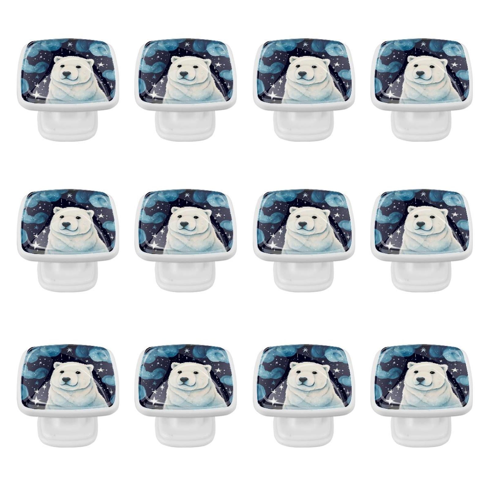 12 Pack Kitchen Cabinet Knobs Starry Polar Bear Dresser Knobs Drawer ...