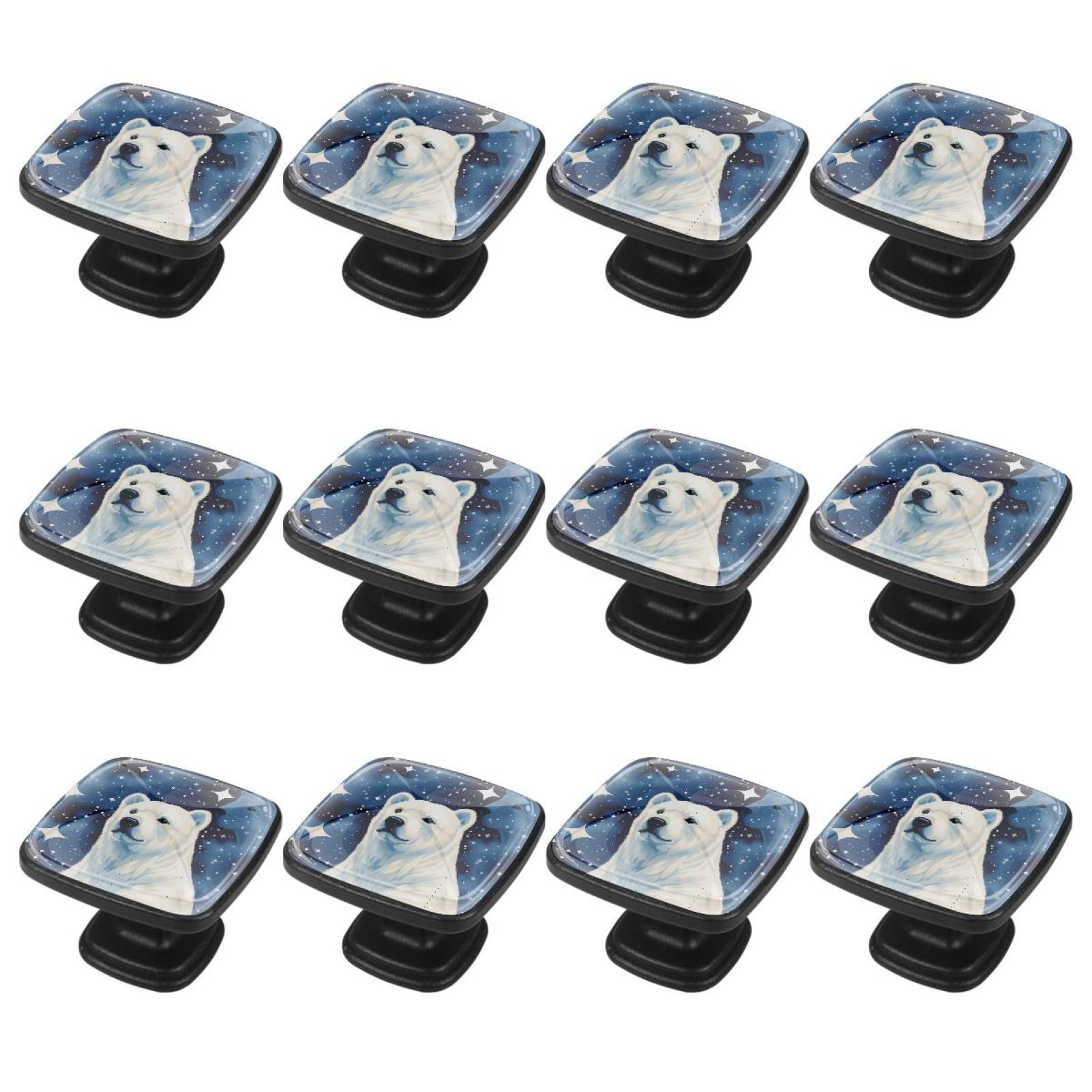 12 Pack Kitchen Cabinet Knobs Starry Polar Bear Dresser Knobs Drawer Knobs Drawer Pulls Door ...