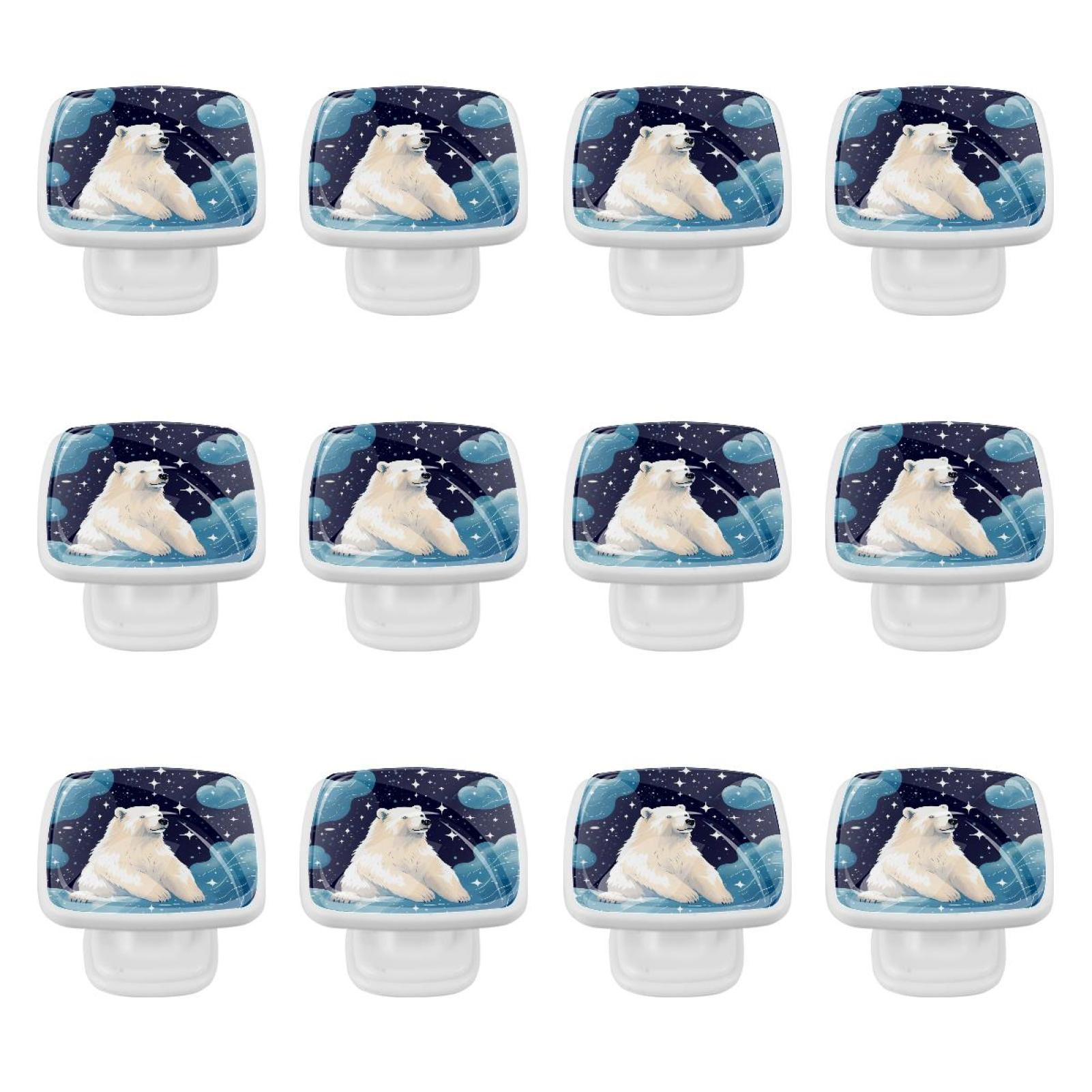 12 Pack Kitchen Cabinet Knobs Starry Polar Bear Dresser Knobs Drawer ...