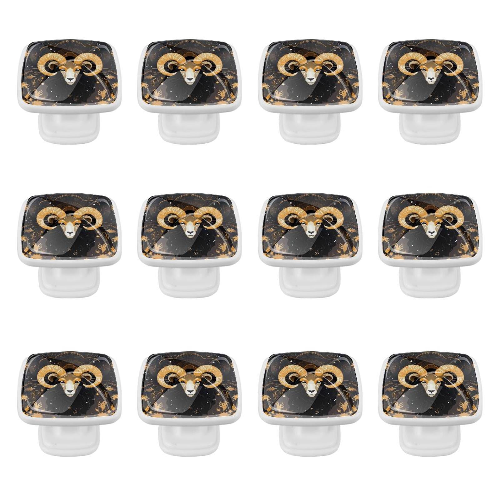 12 Pack Kitchen Cabinet Square Knob Single Hole Cabinet Hardware for ...