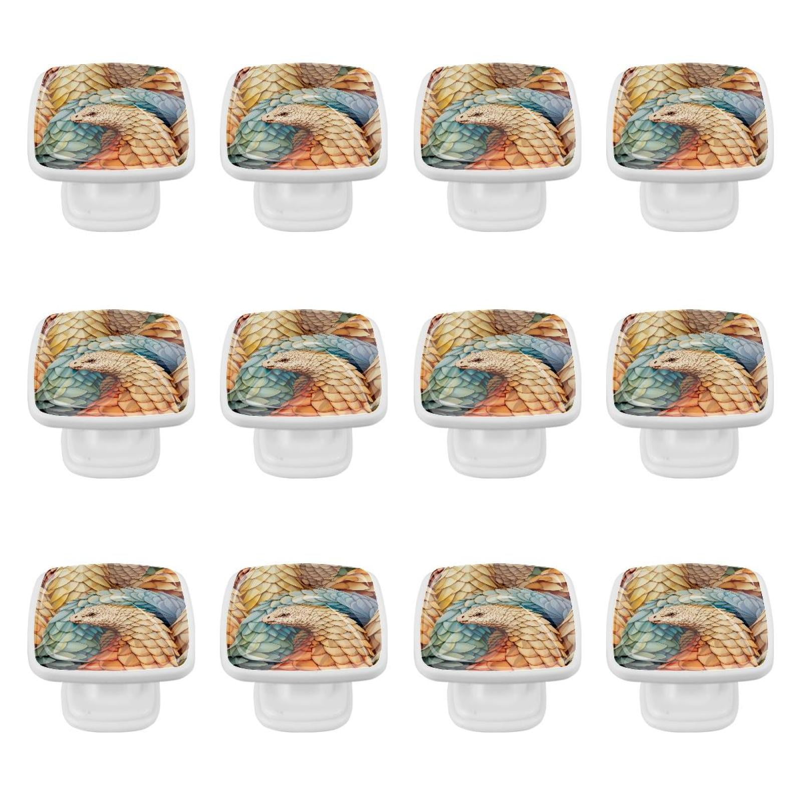 12 Pack Kitchen Cabinet Square Knob Single Hole Cabinet Hardware for ...