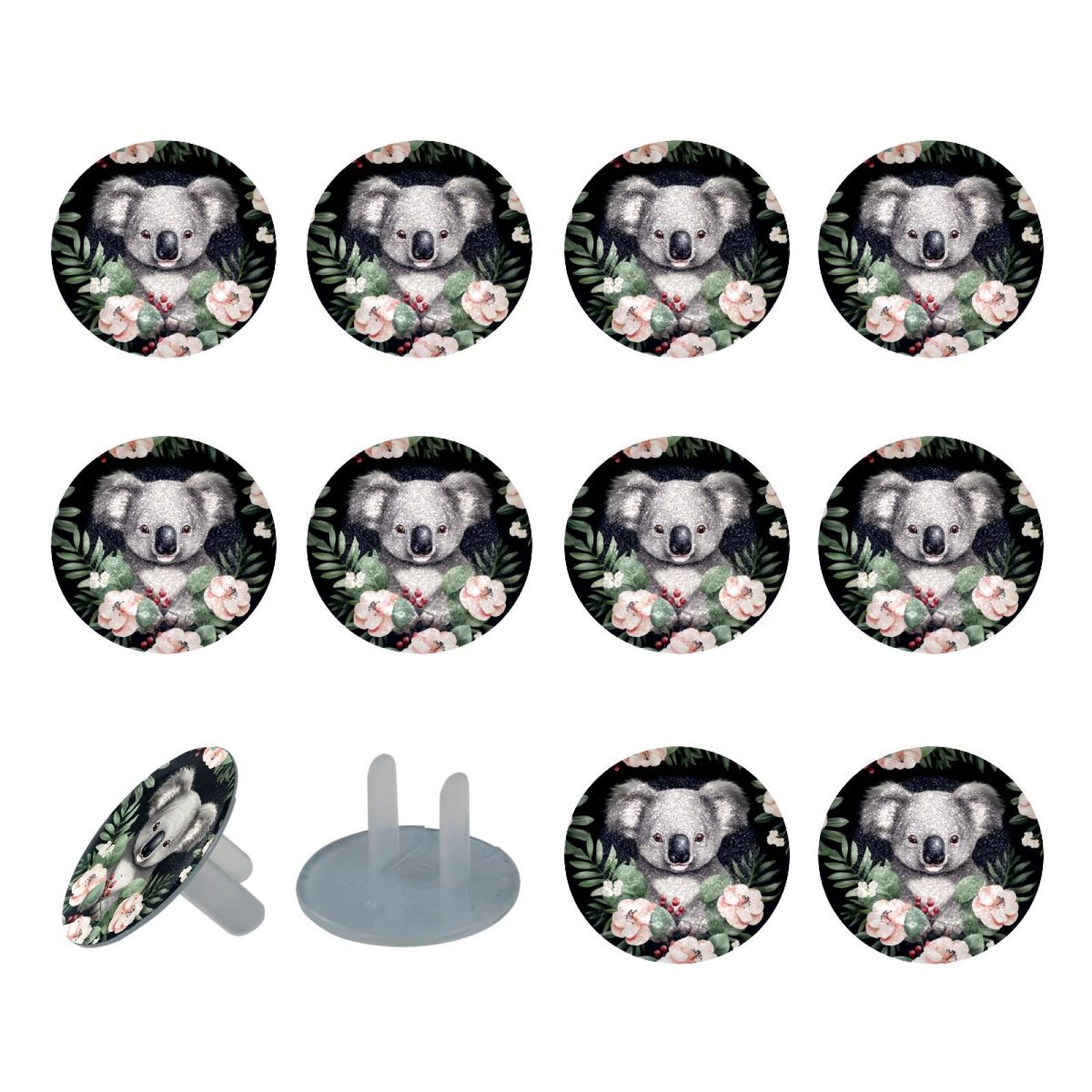 12 Pack Koala Outlet Covers Baby Proofing | Safe Electric Plug Protectors | Sturdy Childproof ...