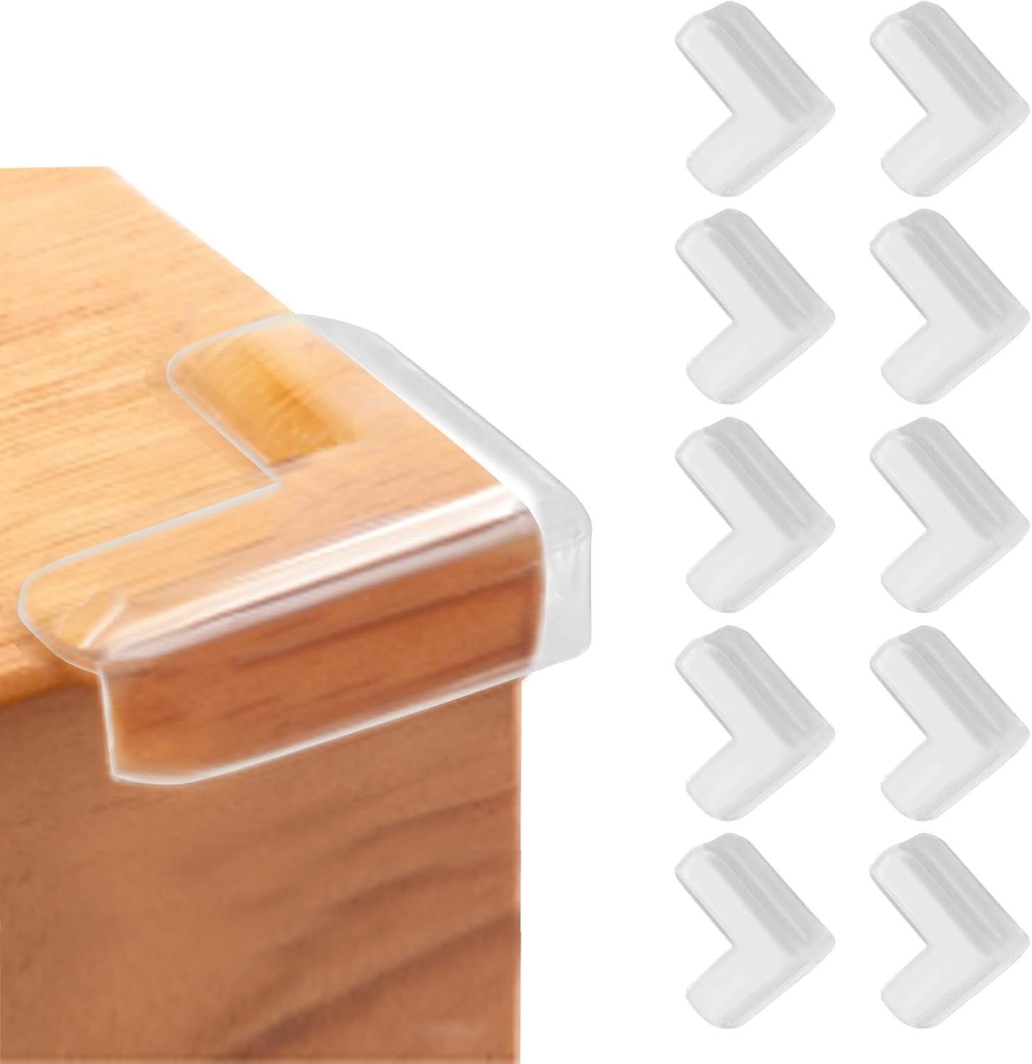 12 Pack L Shape Corner Guards - Clear Furniture Corner Protectors ...