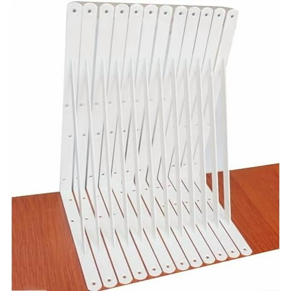 12 Pack L18 x H 12" White Heavy Duty Shelf Brackets with Screws Metal ...