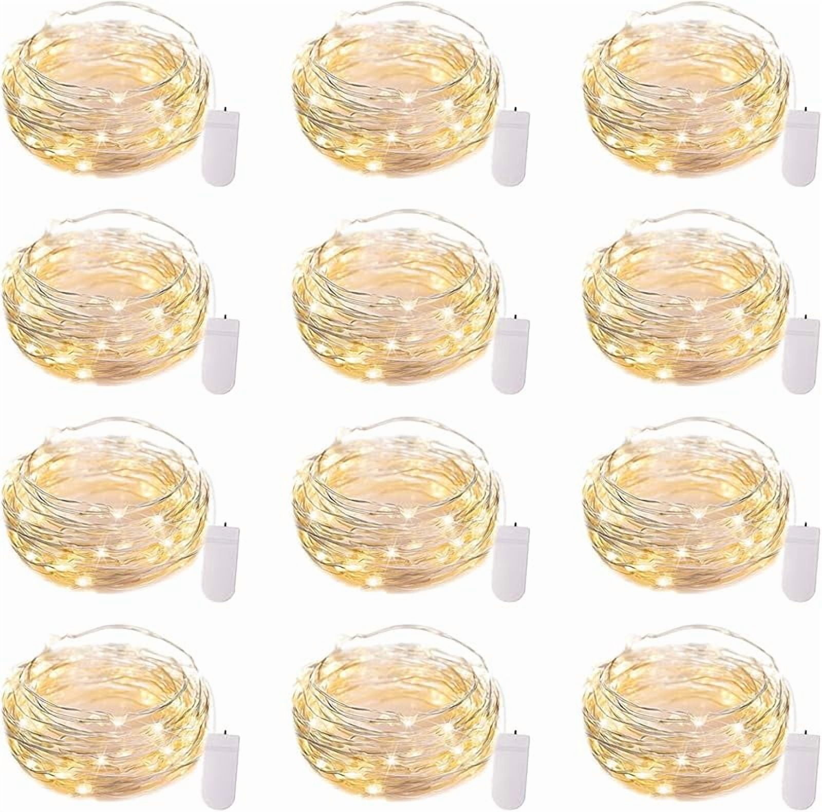 12 Pack LED Fairy Lights Battery Operated String Lights - 7ft 20LED ...