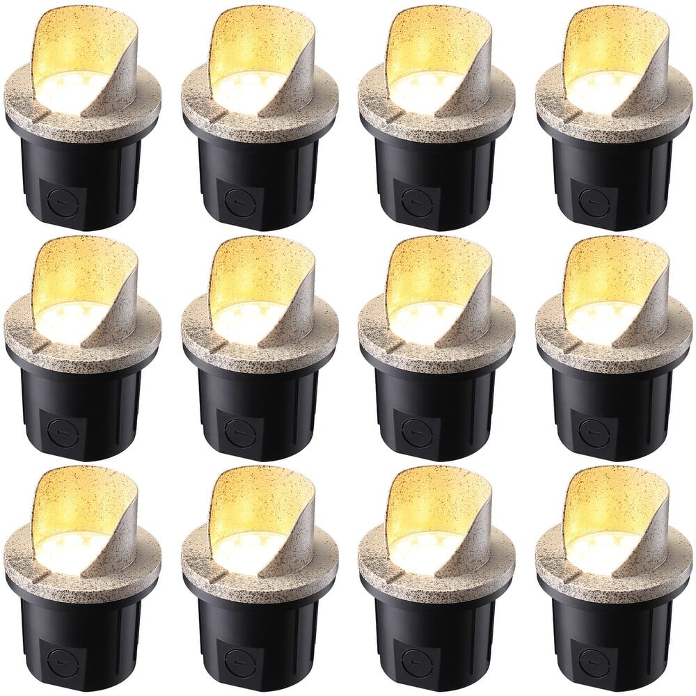 12 Pack LED In-Ground Landscape Well Light, Low Voltage 12-24V AC/DC ...
