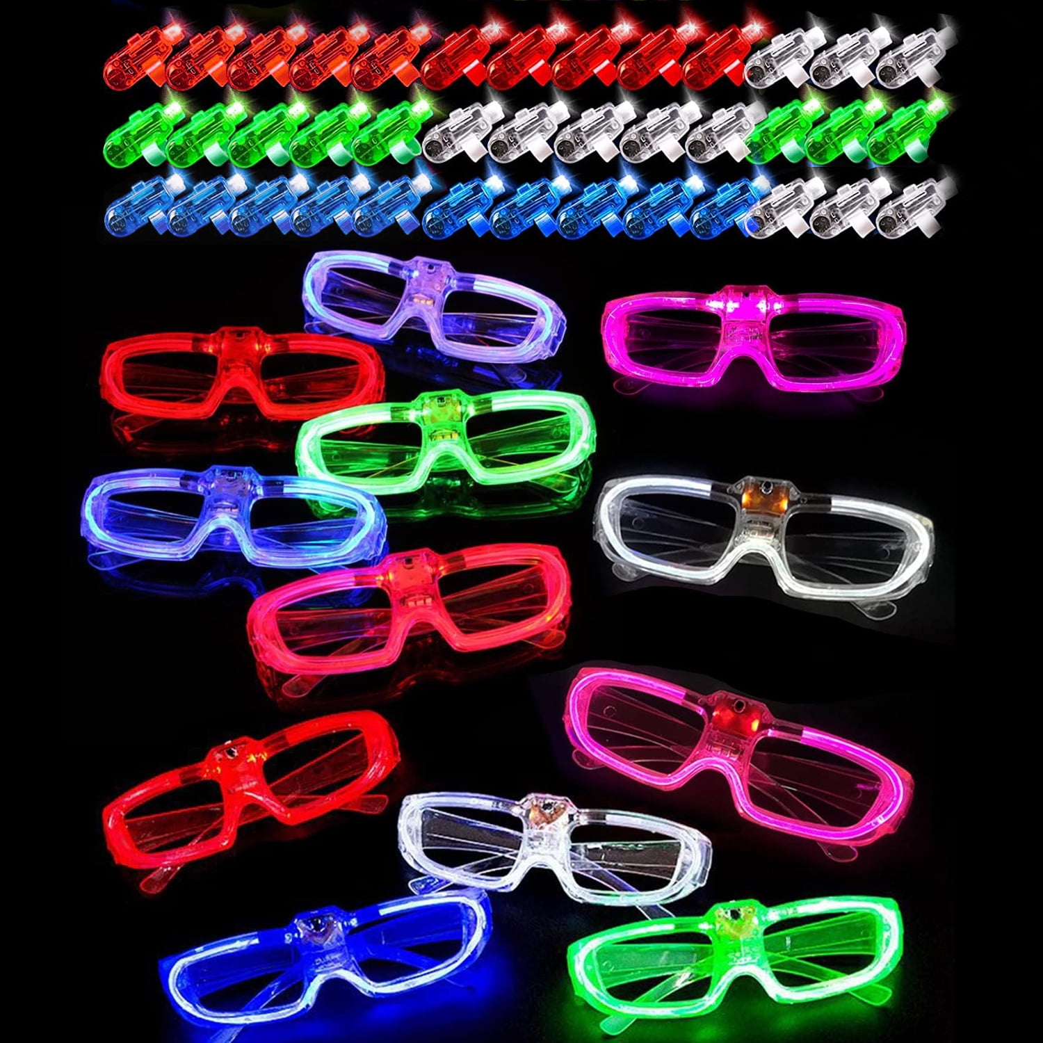 12 Pack LED Light up Glasses Shutter Shades for Kids Party Favors Toy ...