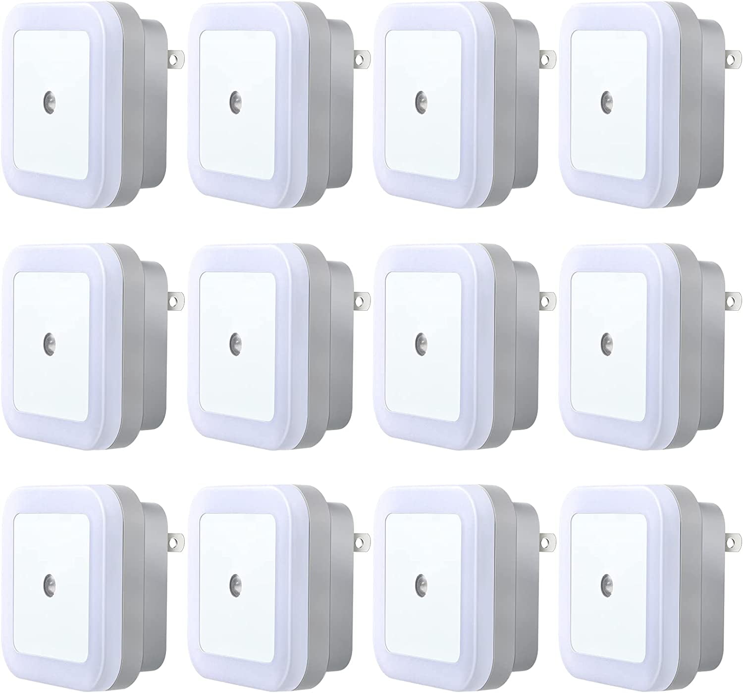 12 Pack LED Night Lights Plug Into Wall with Smart Sensor Nightlights ...