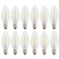Creative Hobbies 12-Pack LED Candle Light Bulbs, 7 Watt Equivalent ...