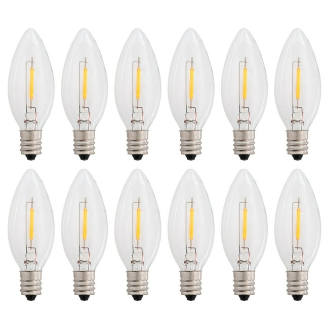 12-Pack LED Replacement Light Bulbs for Electric Candle Lamps, Window ...