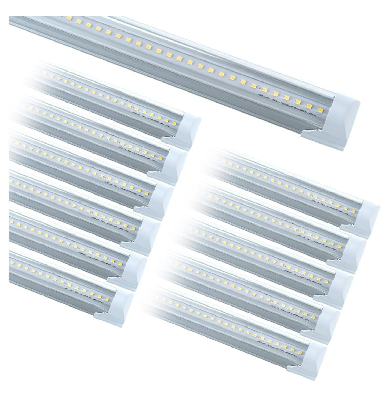 12 Pack LED Shop Light, 4FT 24W 6000K Daylight White Linkable T8 LED ...