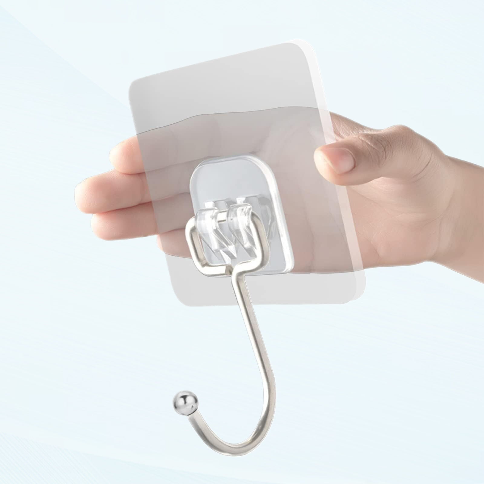 12-Pack Large Adhesive Hook Wall Hooks with 40 lb Load Capacity (Max ...