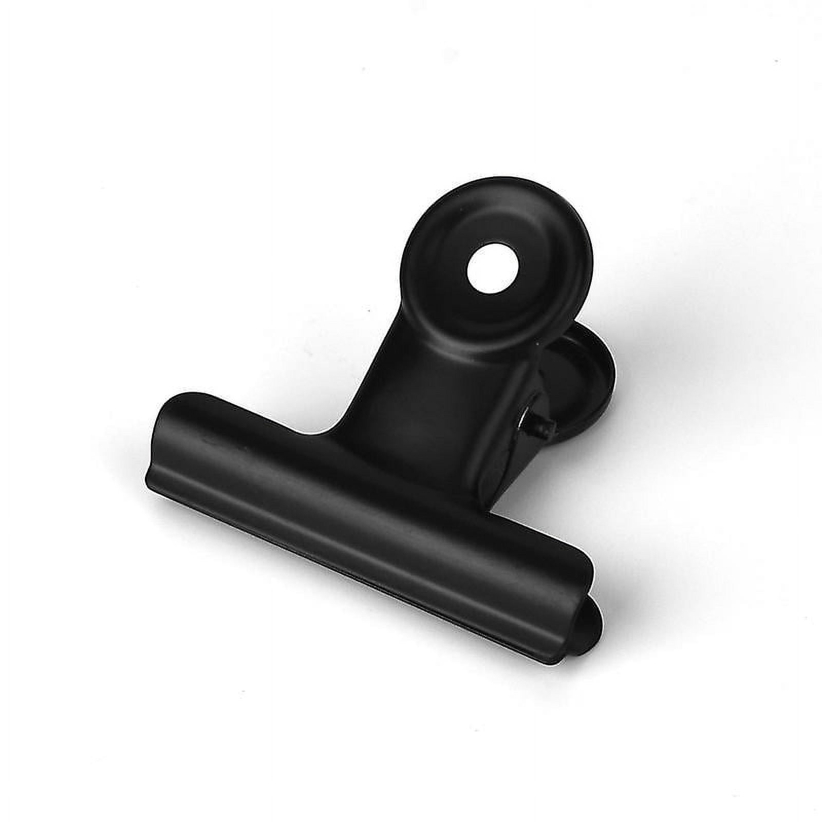 12 Pack Large Black Bull Binder Paper Clips / Metal Hinge Clip File ...