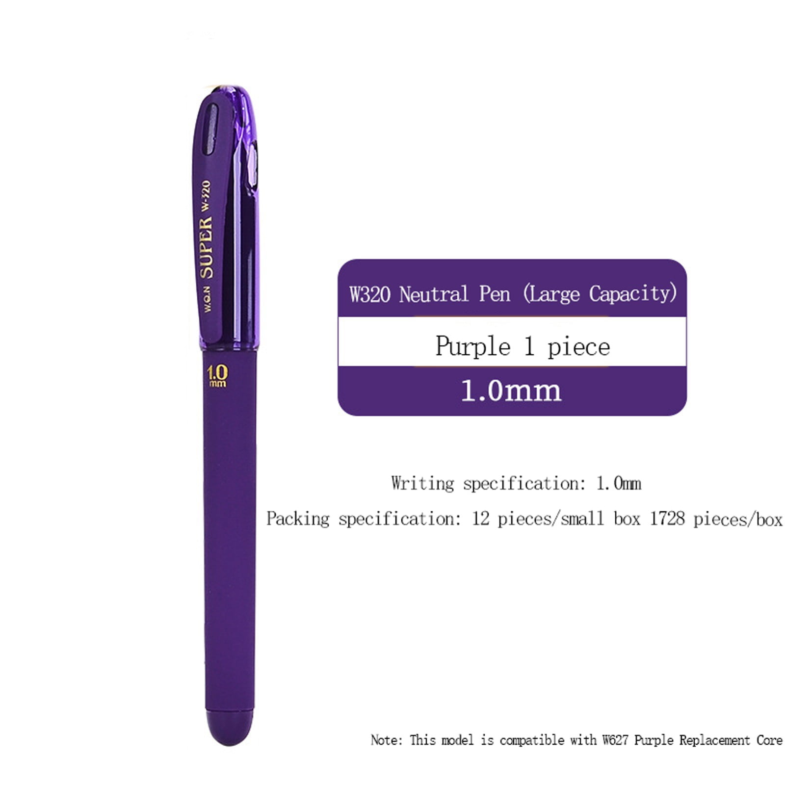 12-Pack Large Capacity Gel Pens, 0.5mm Black Ink Neutral Pens with ...