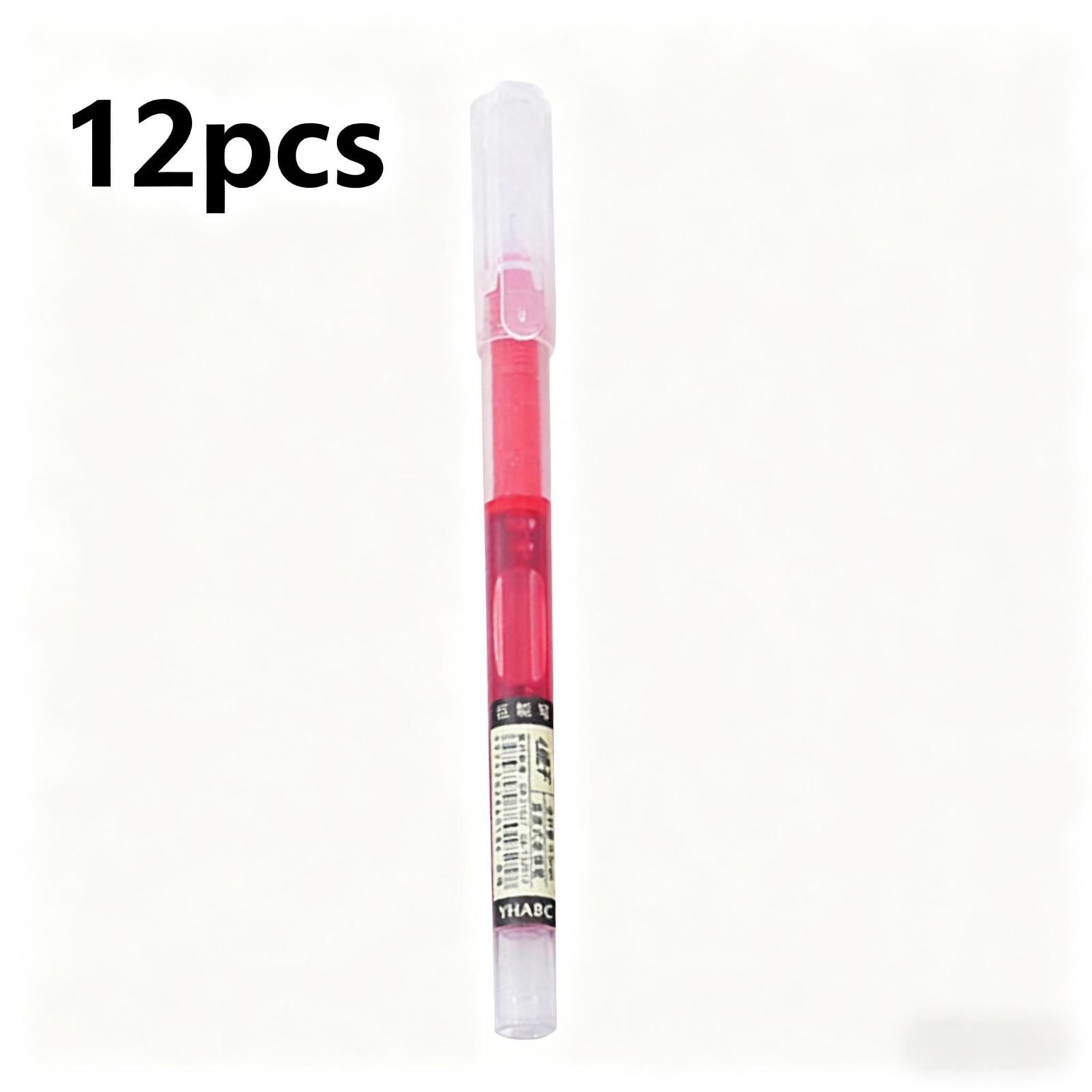 12 Pack Large Capacity Straight Liquid Rollerball Pens, 0.5mm Fine Tip ...