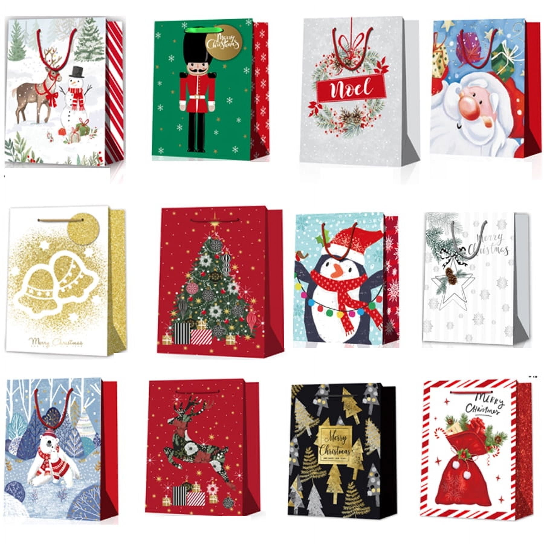 12 Pack Large Christmas Gift Bag - Walmart.com